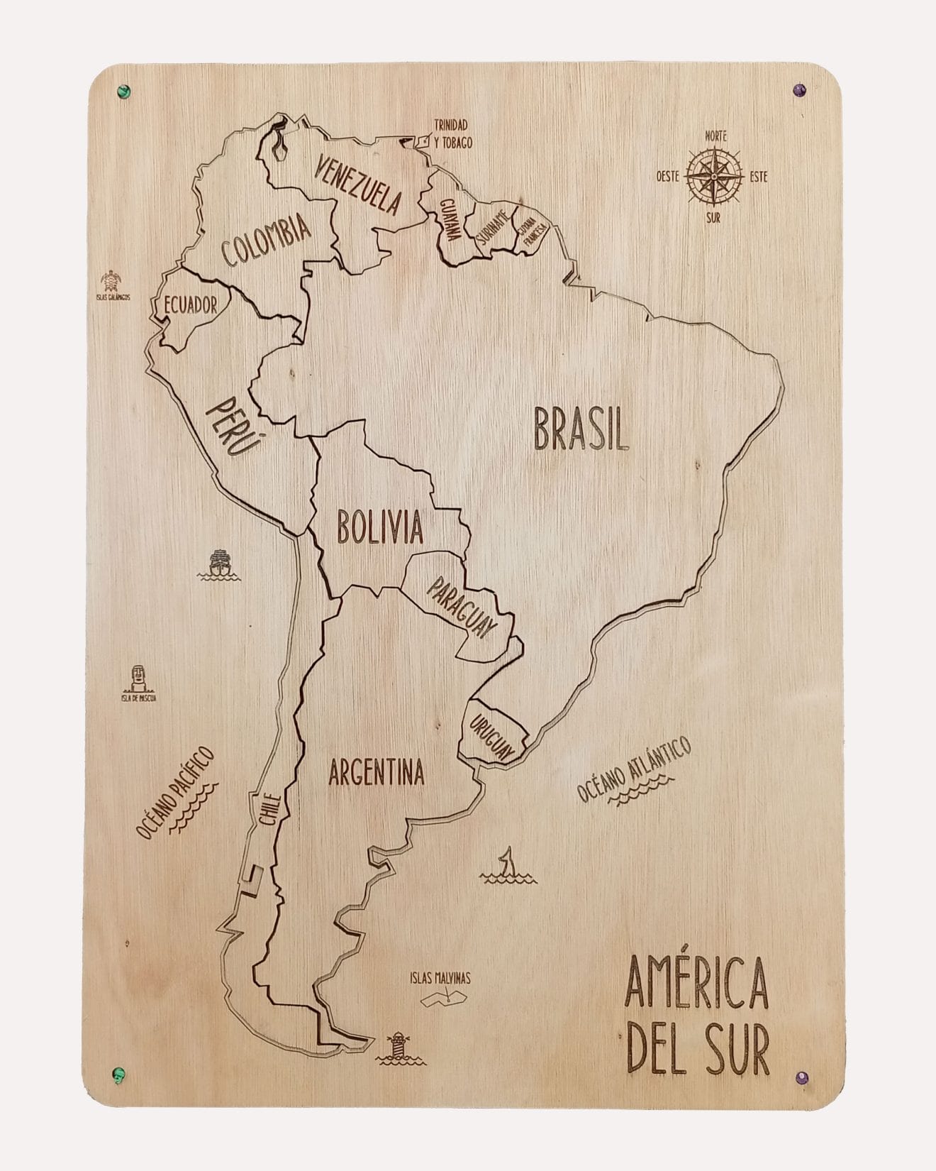 Mapa Puzzle Interactivo de América del Sur – Aprender sobre cultura ...